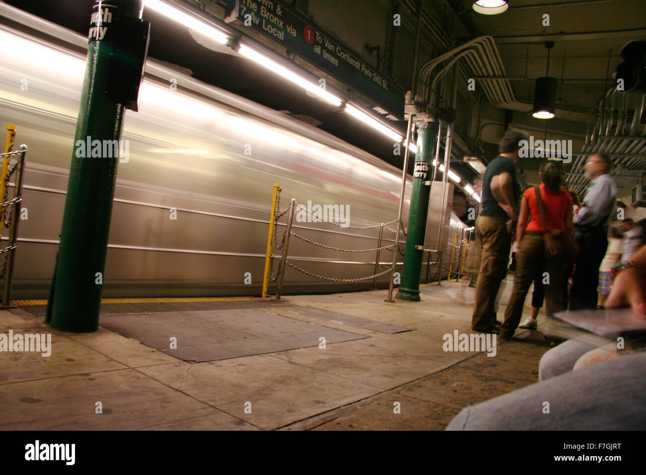 NEW YORK - JUN 23: Interior of NYC Subway station, June 23, 2008 in New ...