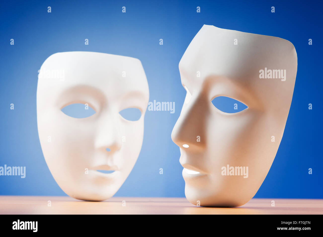 Masks with theatre concept Stock Photo - Alamy