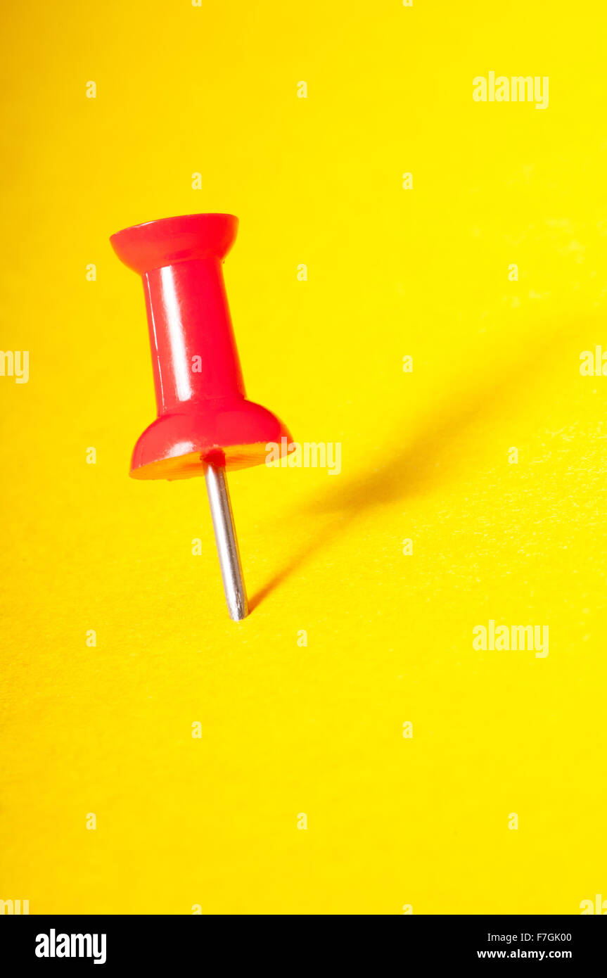 Office pins on the paper Stock Photo - Alamy