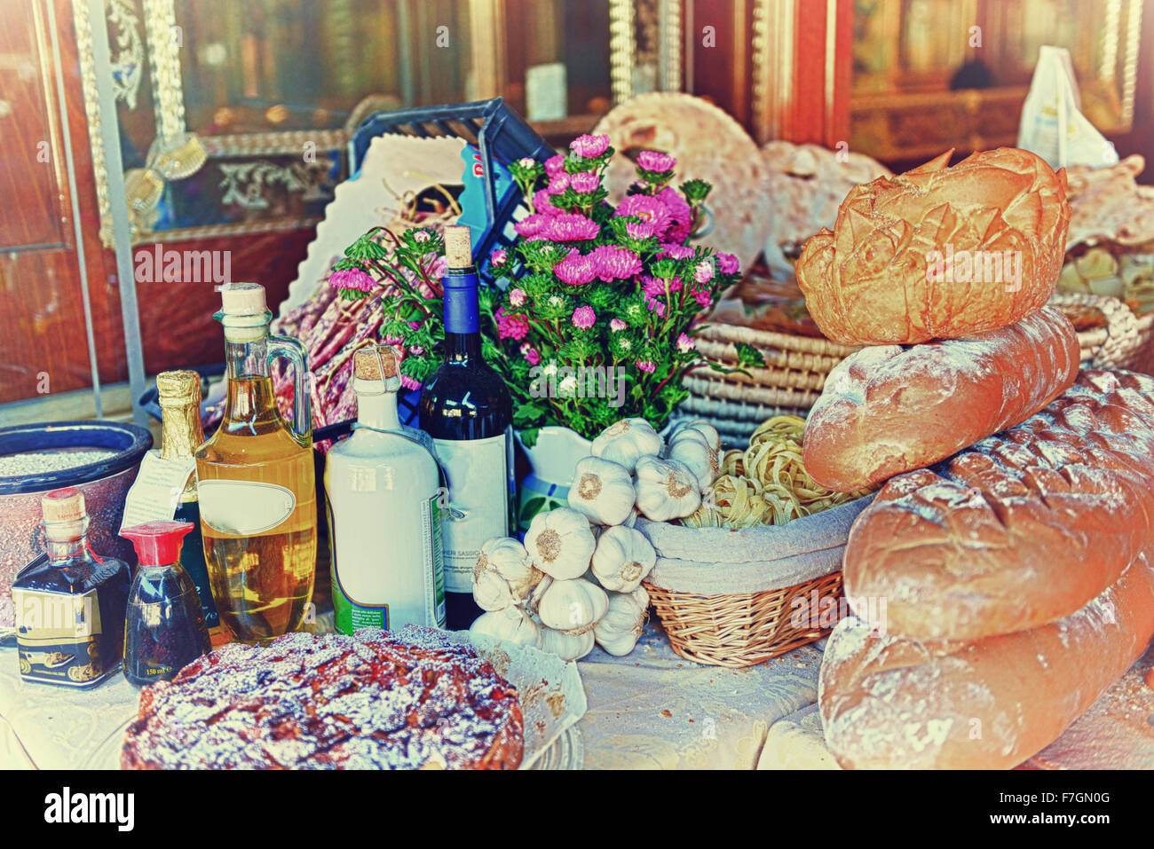 catering buffet food indoor in luxury restaurant with pasta spaghetti ...