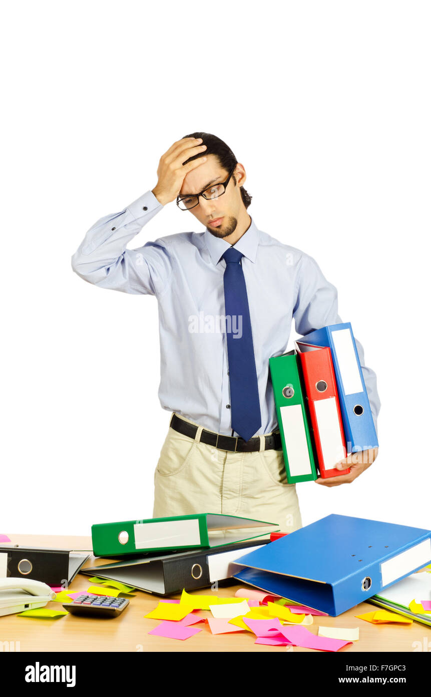 Businessman frustrated in the office Stock Photo - Alamy