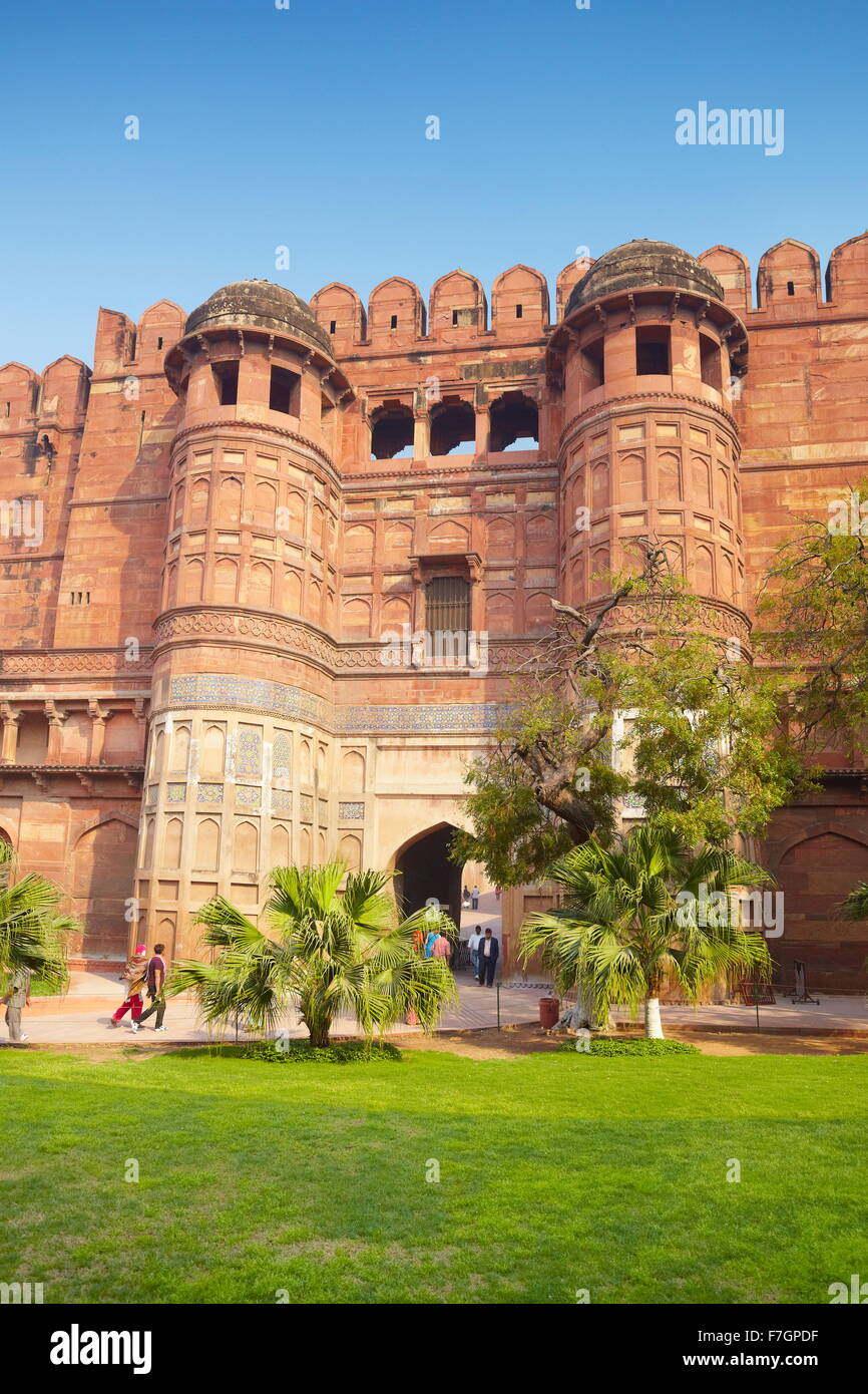 Agra Red Fort - The Amar Singh Gate, fortified main entrance gate, Agra ...