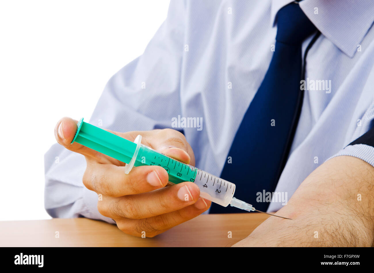 Drug addict injecting drugs Stock Photo - Alamy