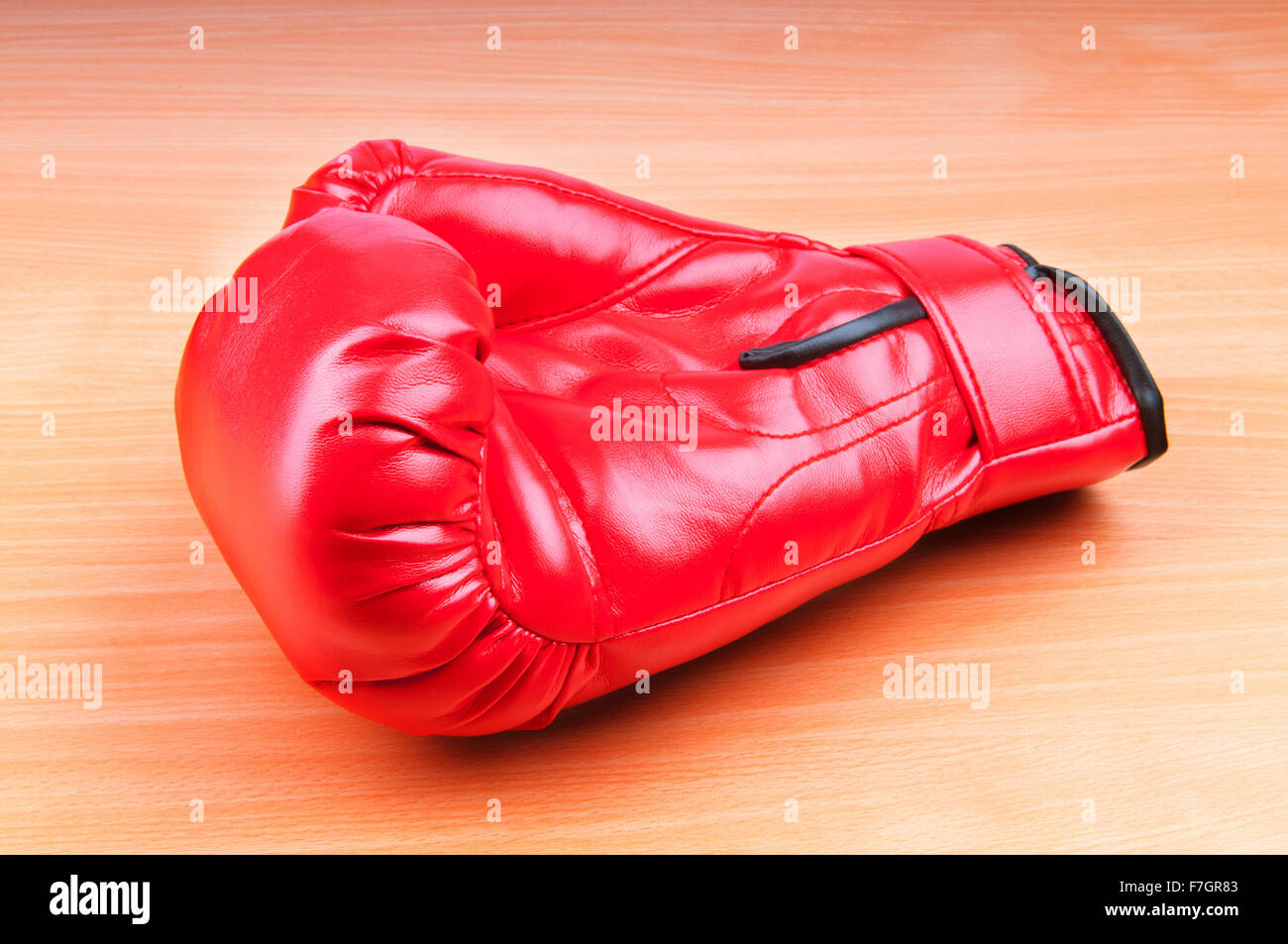 Boxing gloves on the table Stock Photo - Alamy