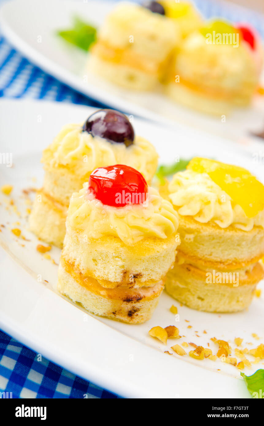 Tasty sweets in the plate Stock Photo - Alamy