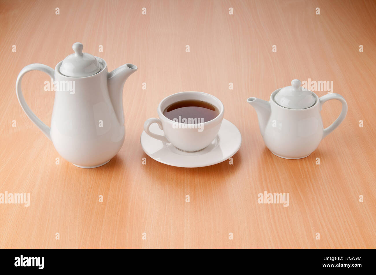 Tea on the wooden table Stock Photo - Alamy