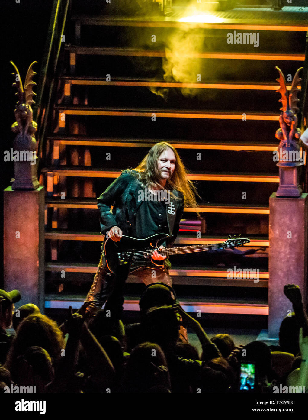 Detroit, Michigan, USA. 28th Nov, 2015. MIKE WEAD of KING DIAMOND ...