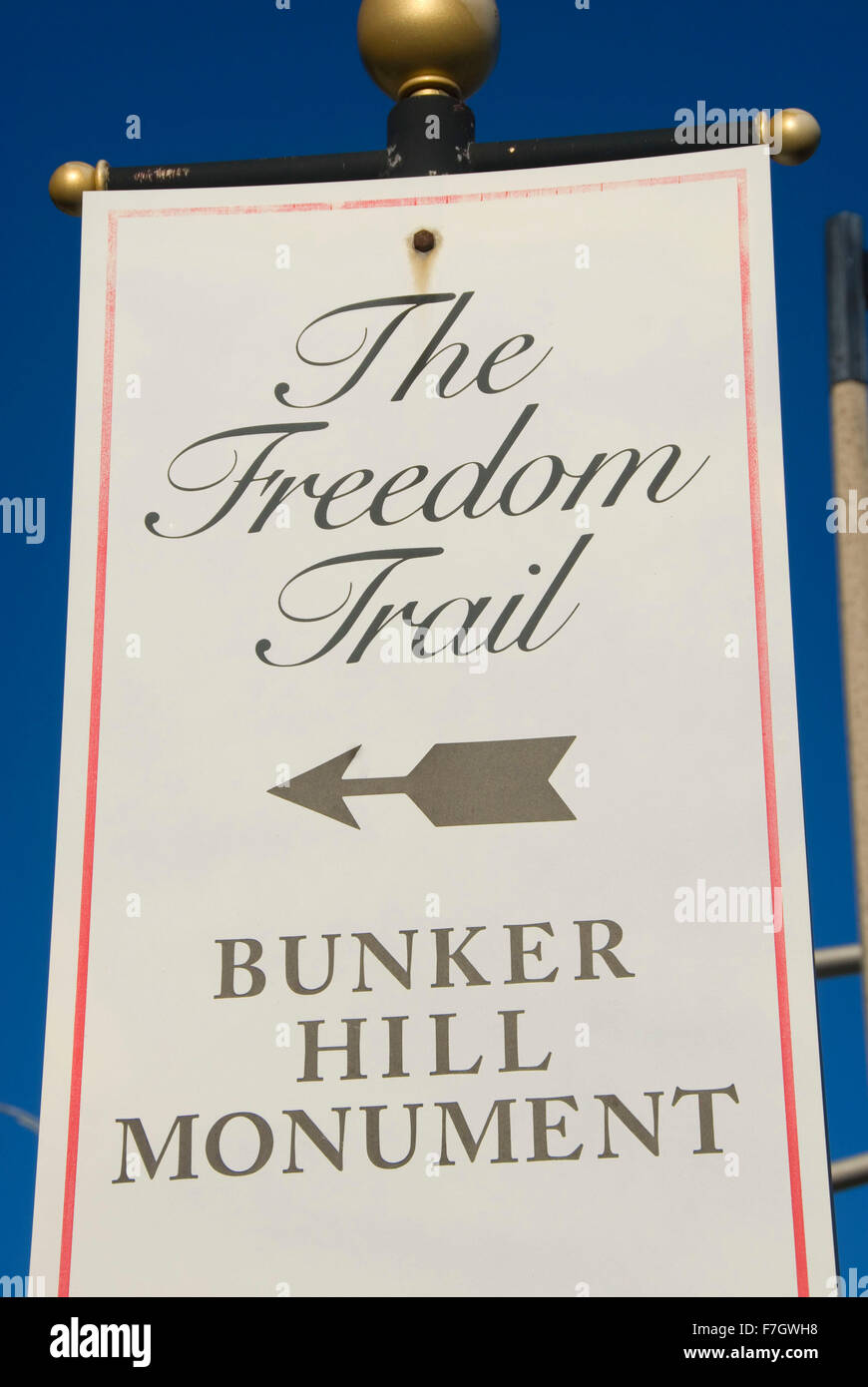 Trail sign, Freedom Trail, Boston National Historic Park, Boston ...