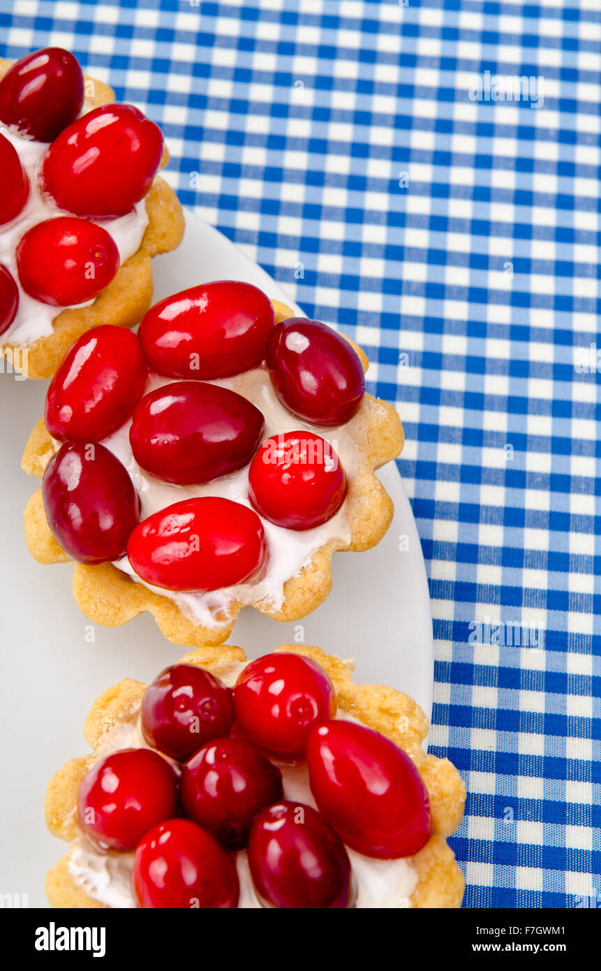 Fruit pastries in the plate Stock Photo - Alamy
