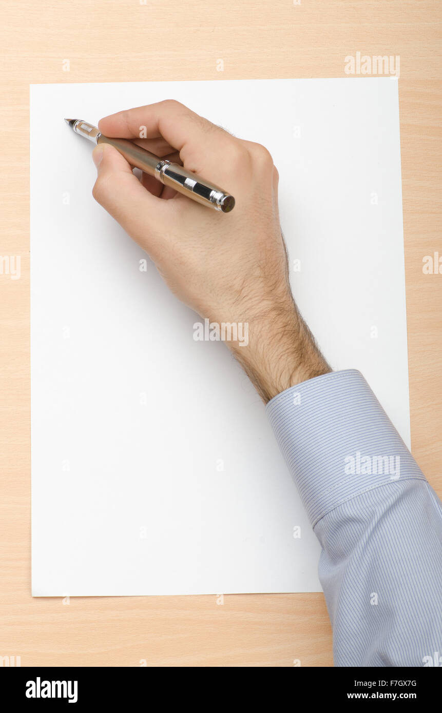Hand writing a letter Stock Photo - Alamy