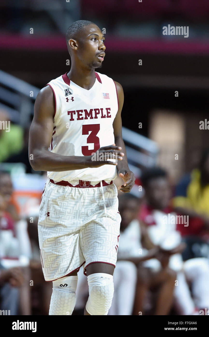 Philadelphia, Pennsylvania, USA. 29th Nov, 2015. Temple Owls guard ...