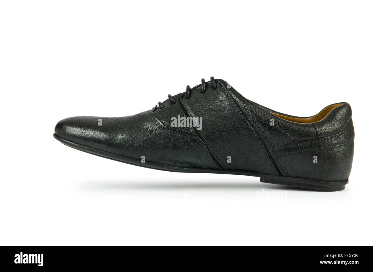 Black female shoes isolated on white Stock Photo - Alamy