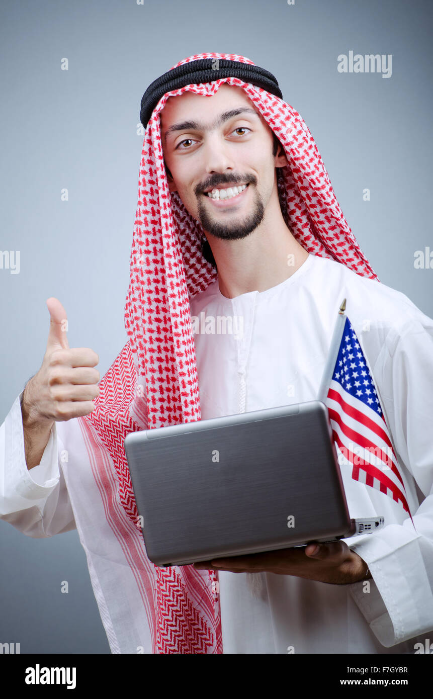 Diversity concept with young arab Stock Photo - Alamy