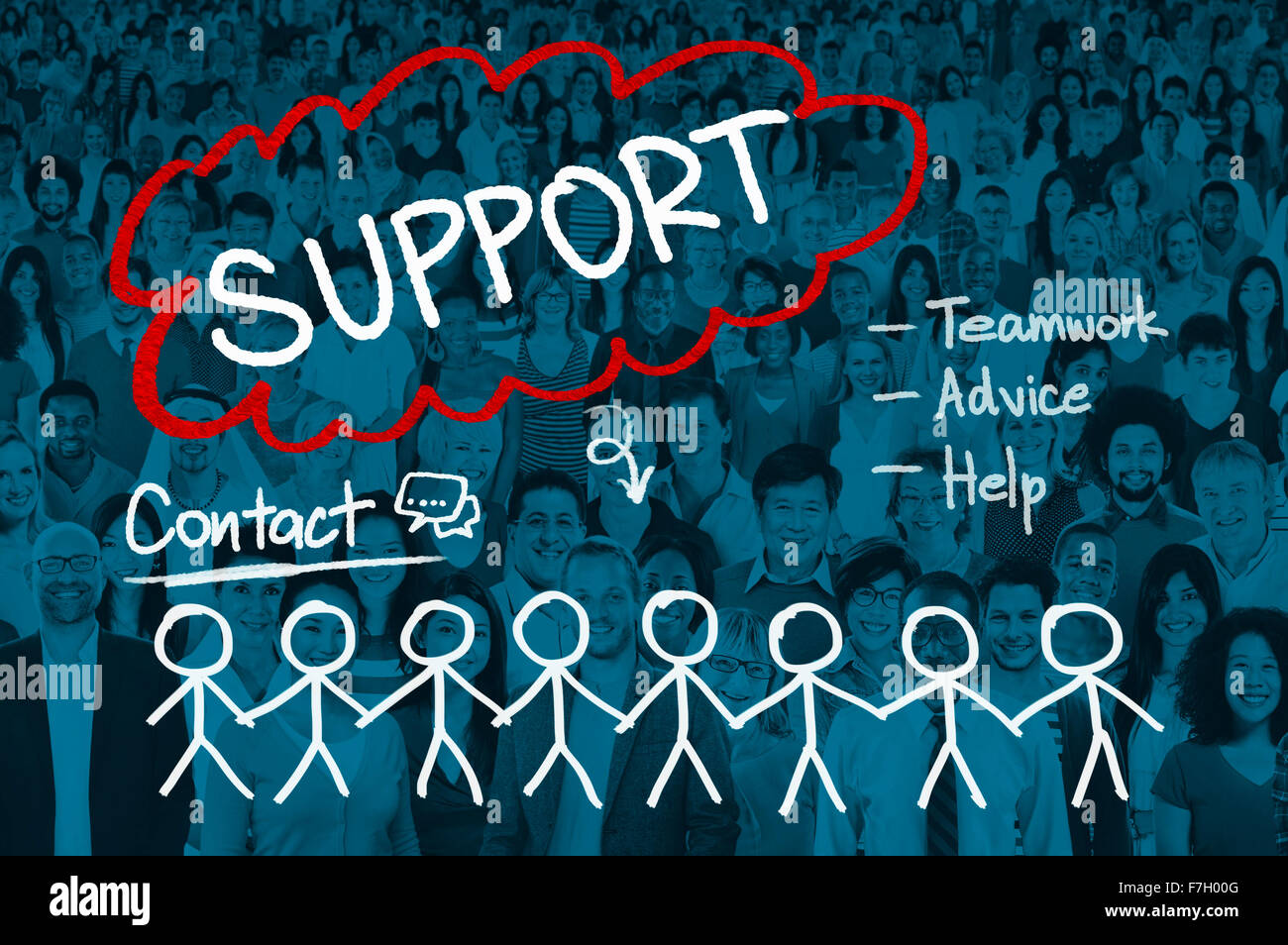 Support Solution Advice Help Quality Care Team Concept Stock Photo - Alamy