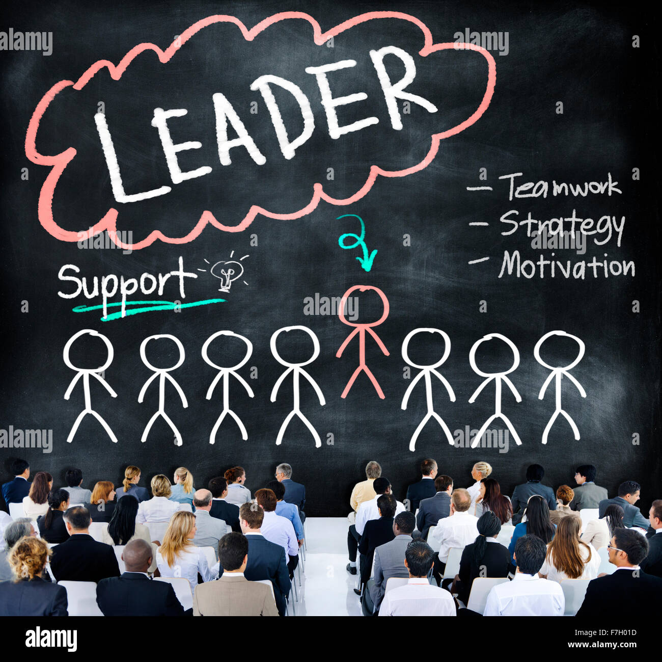 Leader Support Teamwork Strategy Motivation Concept Stock Photo - Alamy