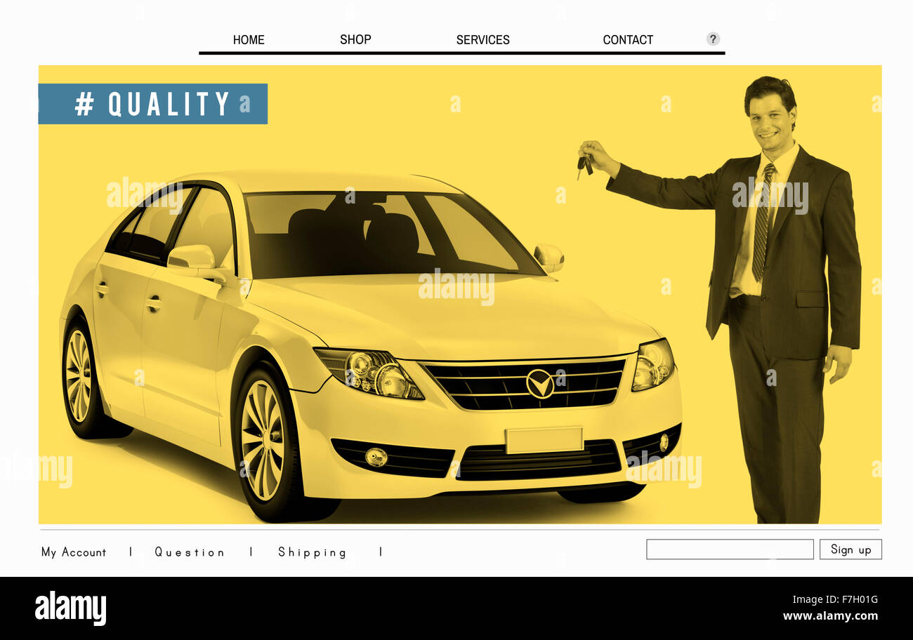 Car Website Homepage Layout Advertising Concept Stock Photo - Alamy