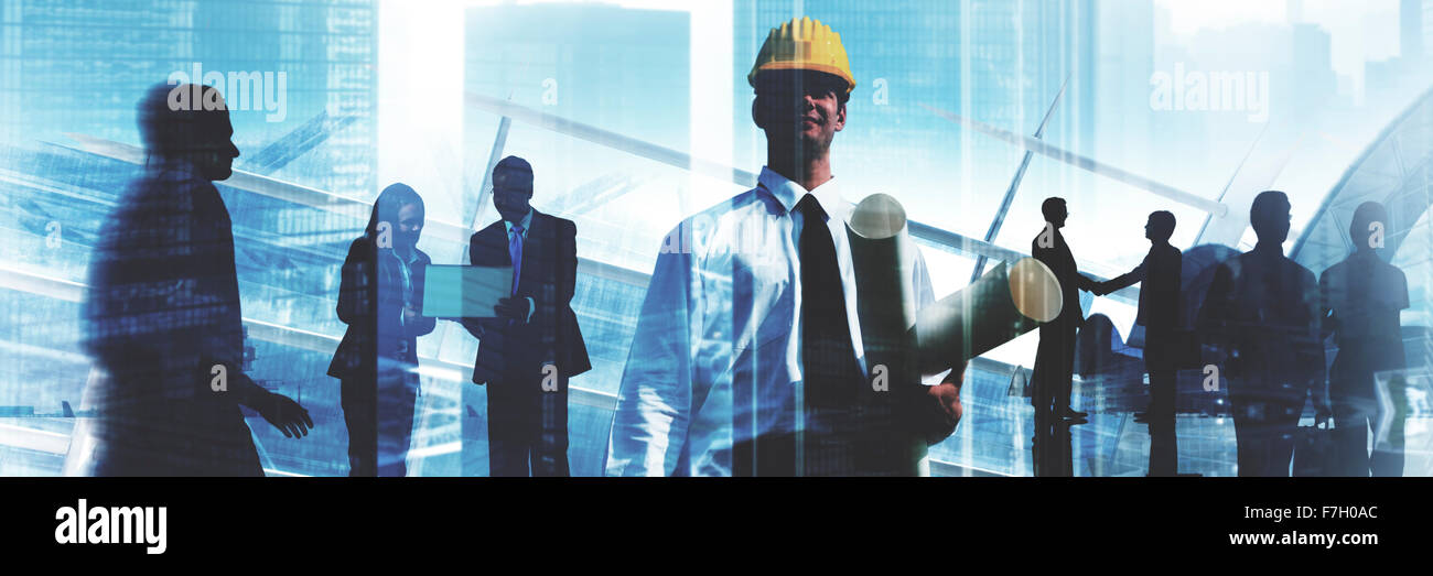 Engineer Architect Professional Occupation Corporate CIty Work Concept ...