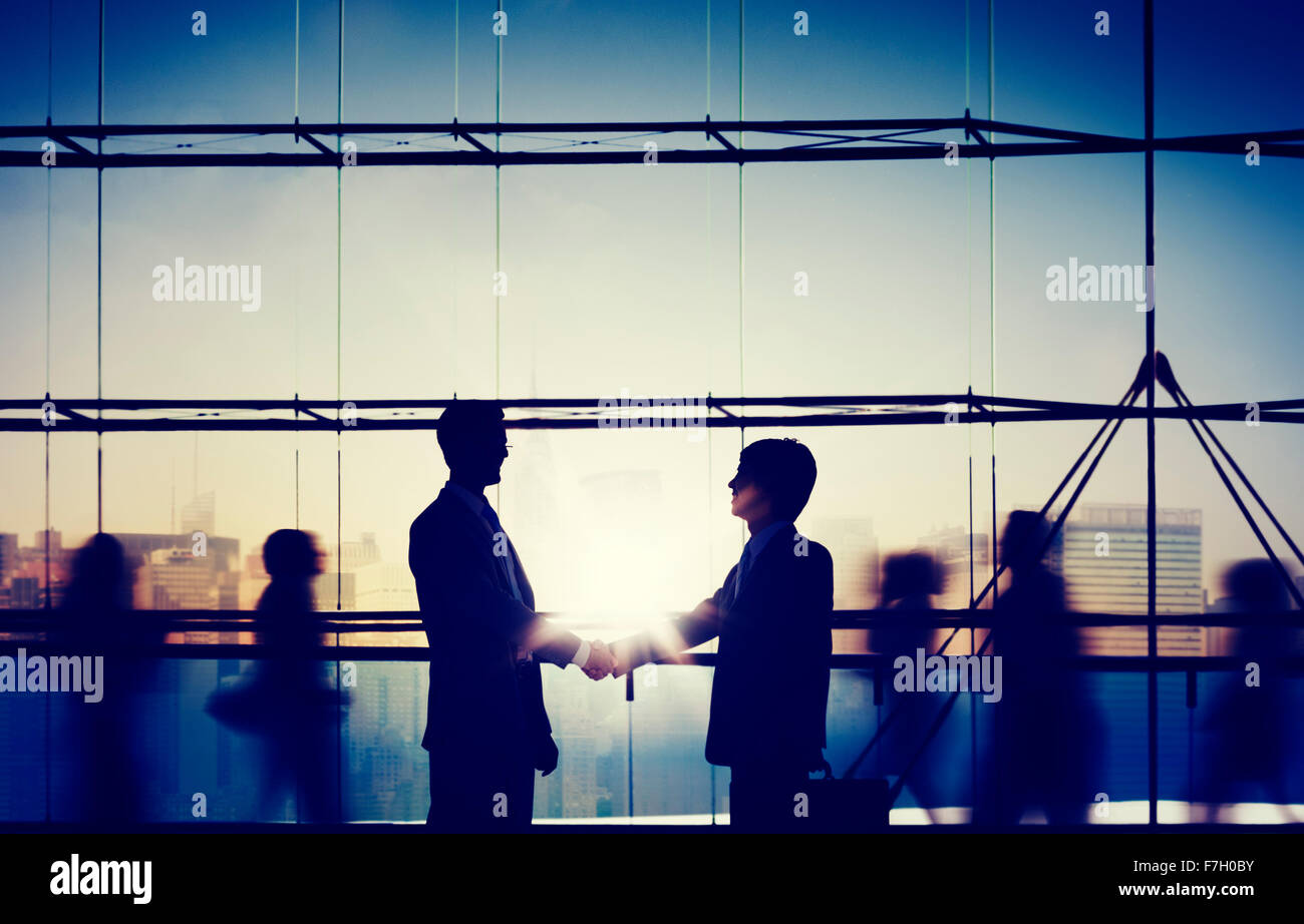 Businessm People Handshake Corporate Greeting Communication Concept ...