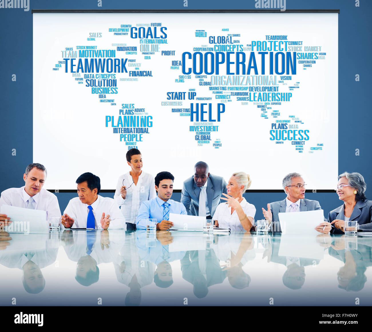 Cooperation Teamwork Assistance Help Support Concept Stock Photo - Alamy