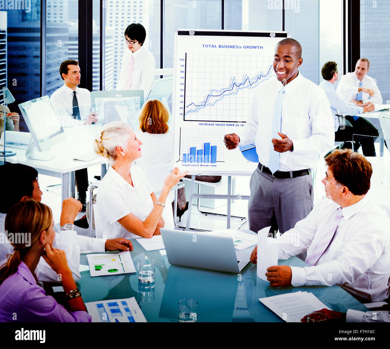 Business Presentation Collaboration Colleagues Concept Stock Photo - Alamy