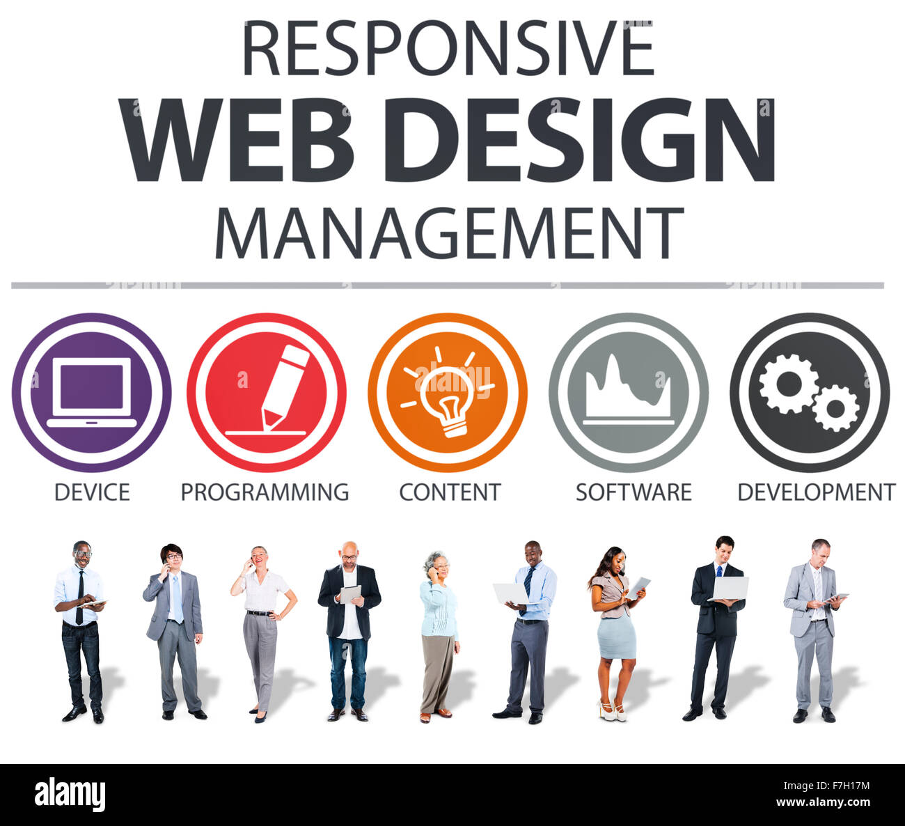 Responsive Web Design Management Programming Concept Stock Photo - Alamy
