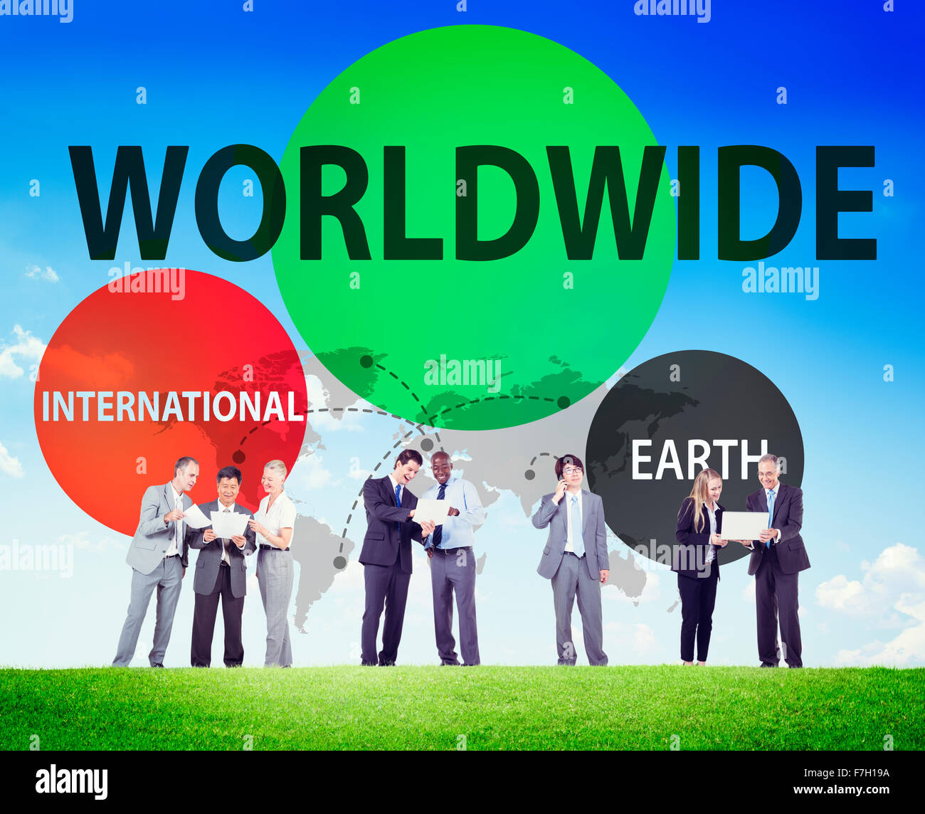 Worldwide International Earth Networking Connection Concept Stock Photo ...