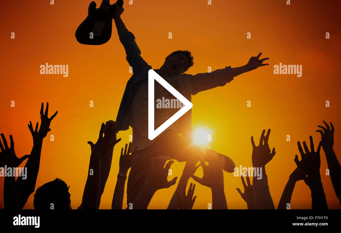 Play Start Button Multimedia Concept Stock Photo - Alamy