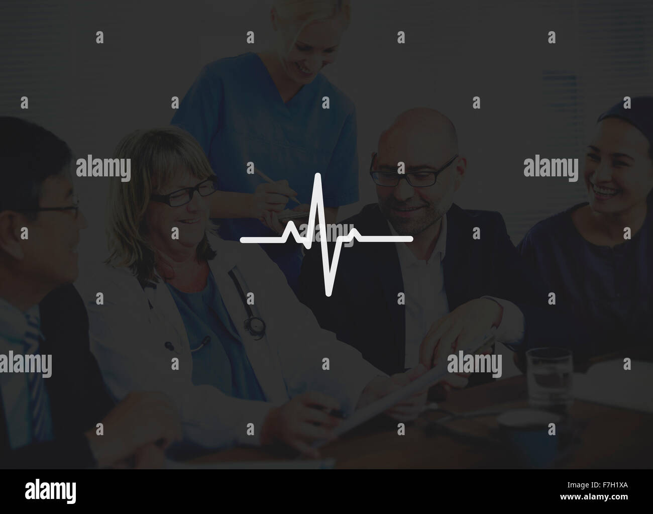 Heartbeat Healthcare Life Health Cardiogram Concept Stock Photo - Alamy