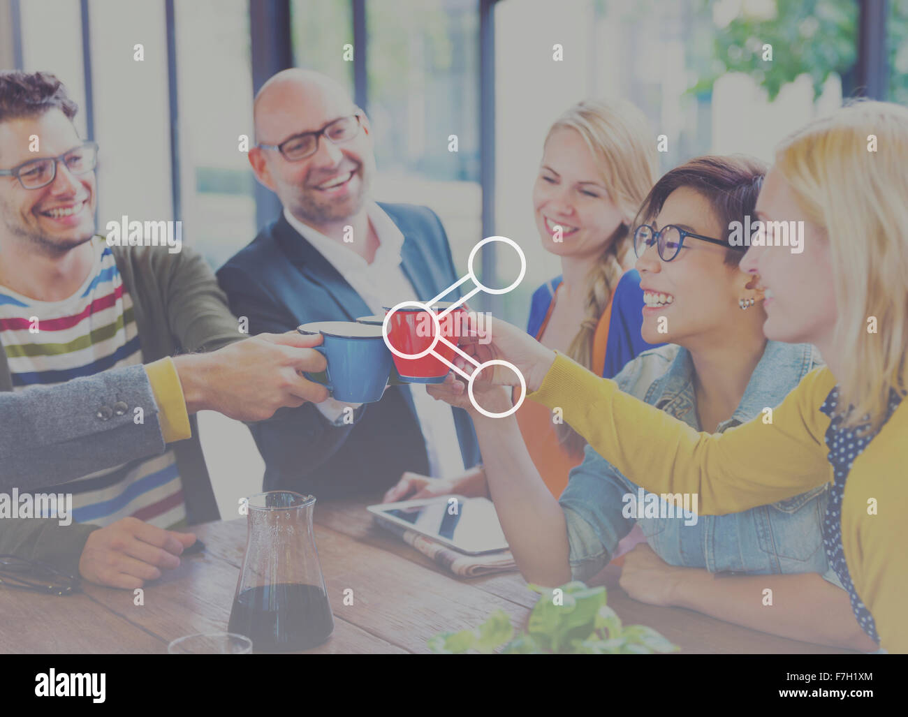 Share Connection Technology Sharing Global Communications Concept Stock ...