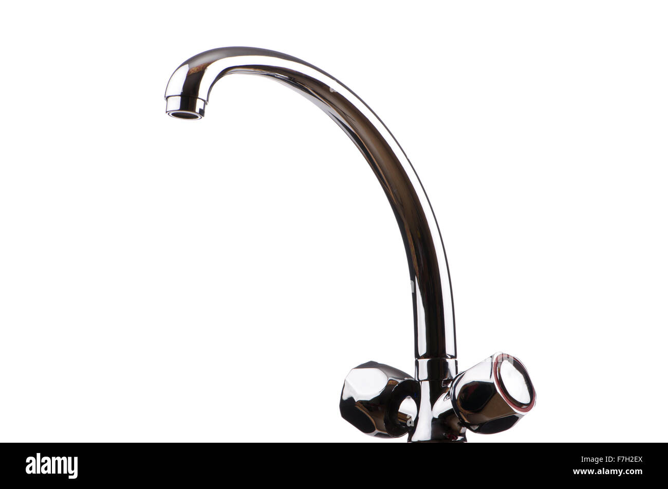 Chrome tap isolated on white background Stock Photo - Alamy