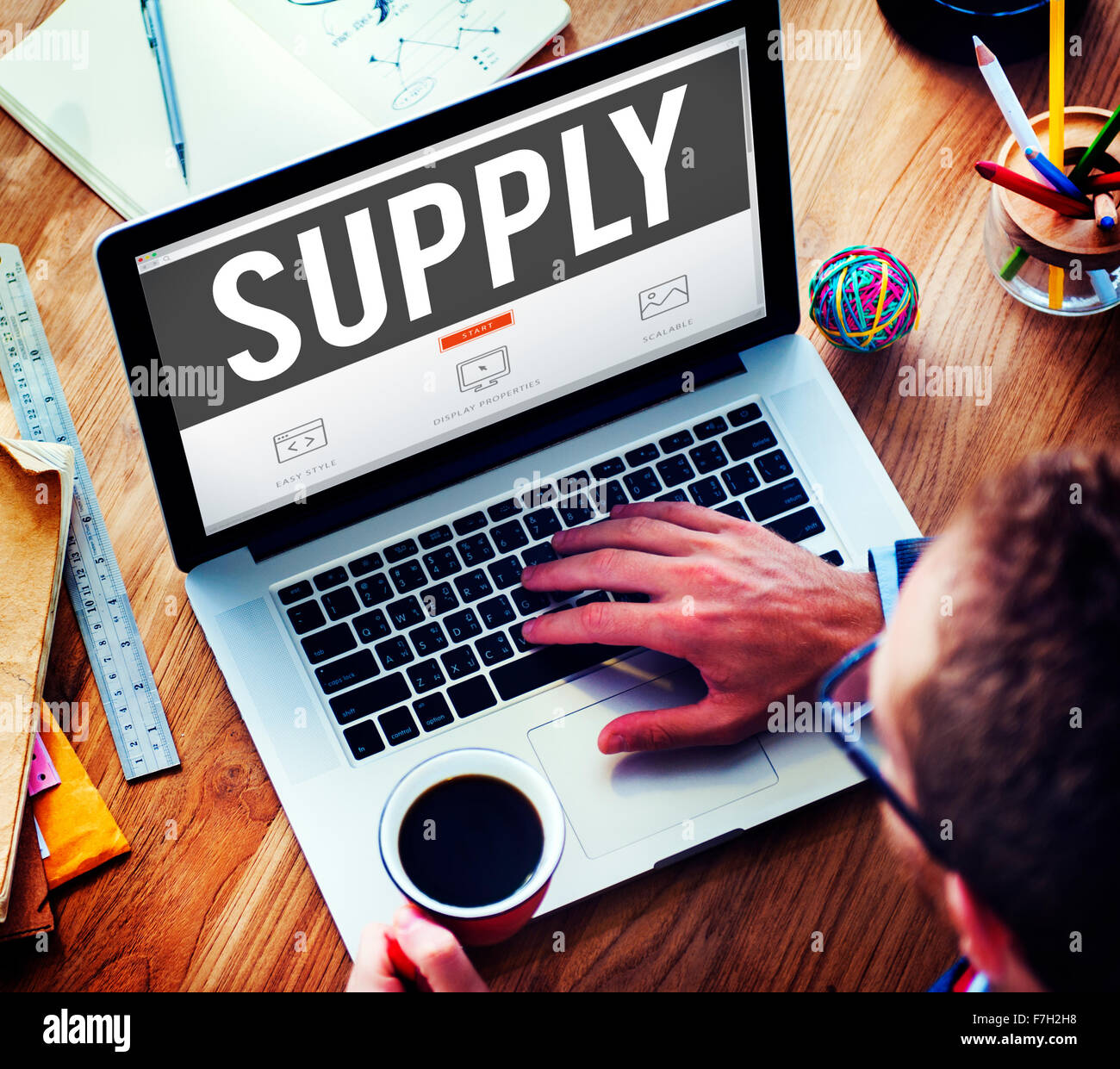Supply Supplier Production Logistics Industry Concept Stock Photo - Alamy