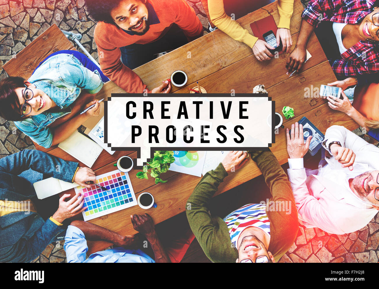 Creative Process Design Brainstorm Thinking Vision Ideas Concept Stock ...