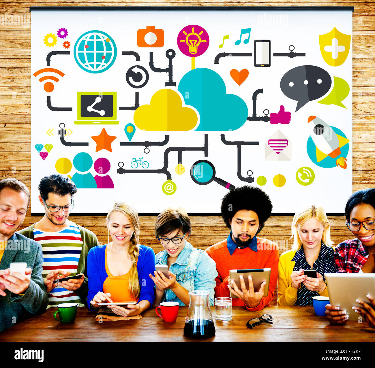 Social Media Social Networking Technology Connection Concept Stock ...