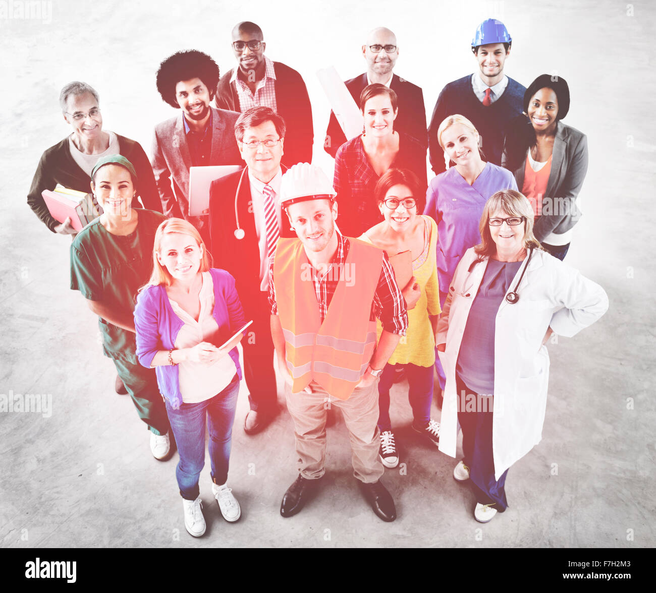 Group of Multiethnic Diverse People with Different Jobs Concept Stock ...