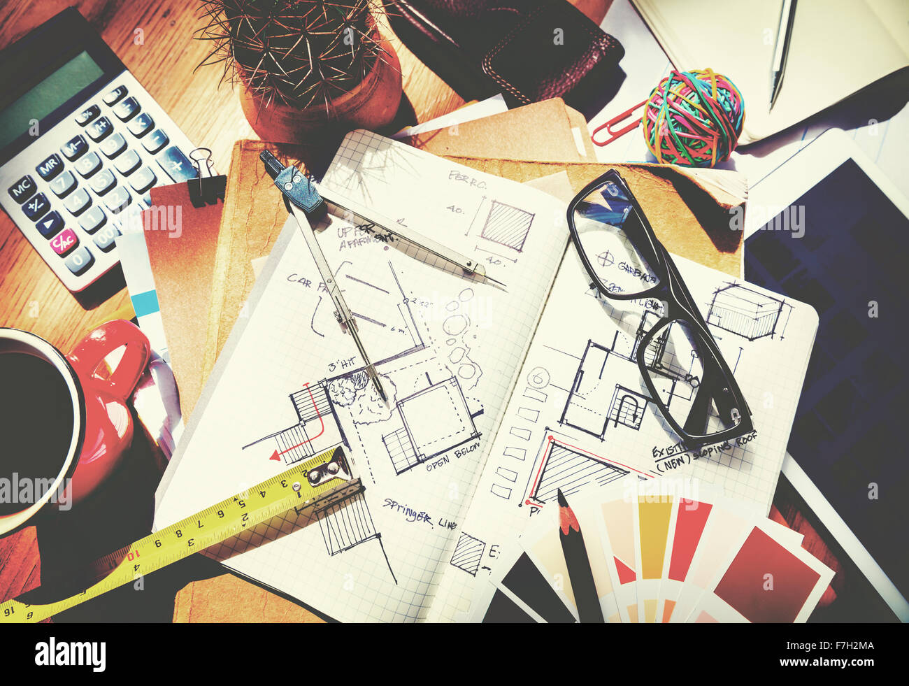 Messy Designer Table Sketch Paperwork Concept Stock Photo - Alamy