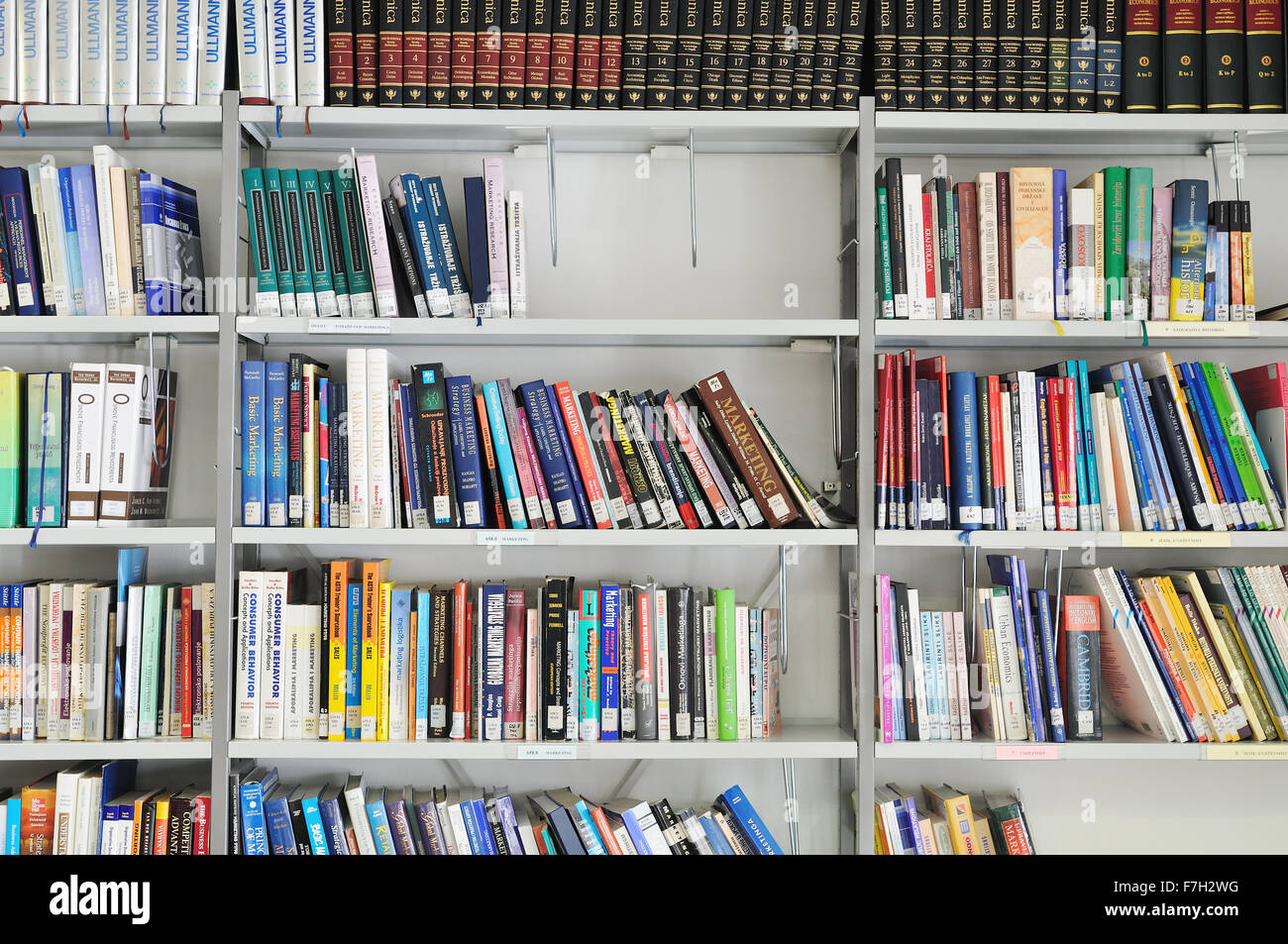 book and magazines in modern library at university Stock Photo - Alamy