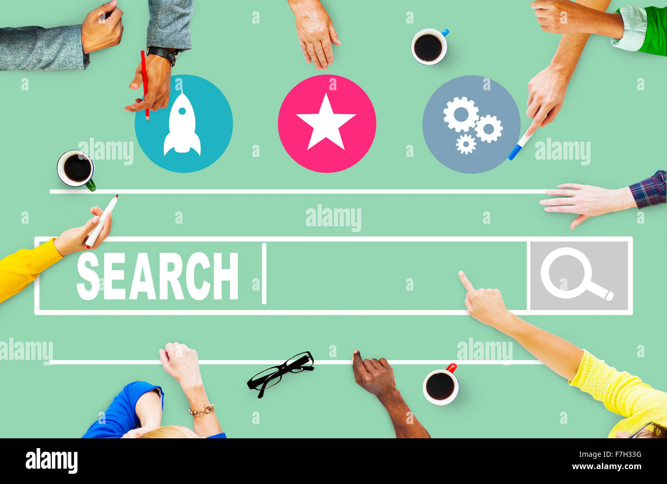Search Browsing Web Internet Information Online Concept Stock Photo - Alamy