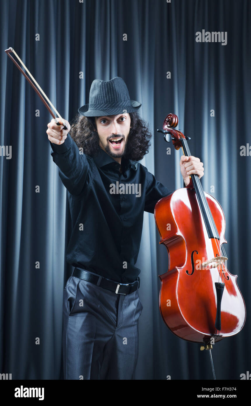 Man playing the cello Stock Photo - Alamy