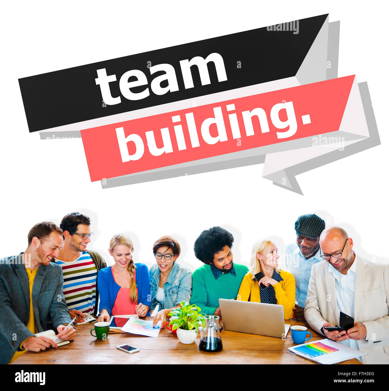 Team Building Cooperate Cooperation Management Concept Stock Photo - Alamy