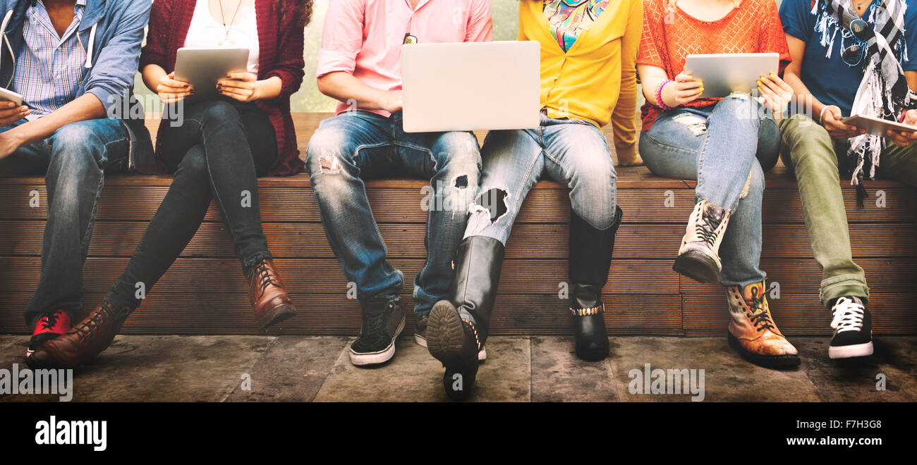 Teenagers Young Team Together Cheerful Concept Stock Photo - Alamy