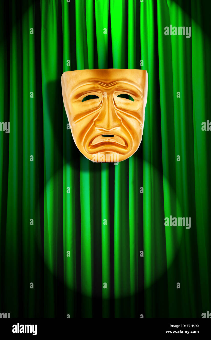 Theatre performance concept with masks Stock Photo - Alamy