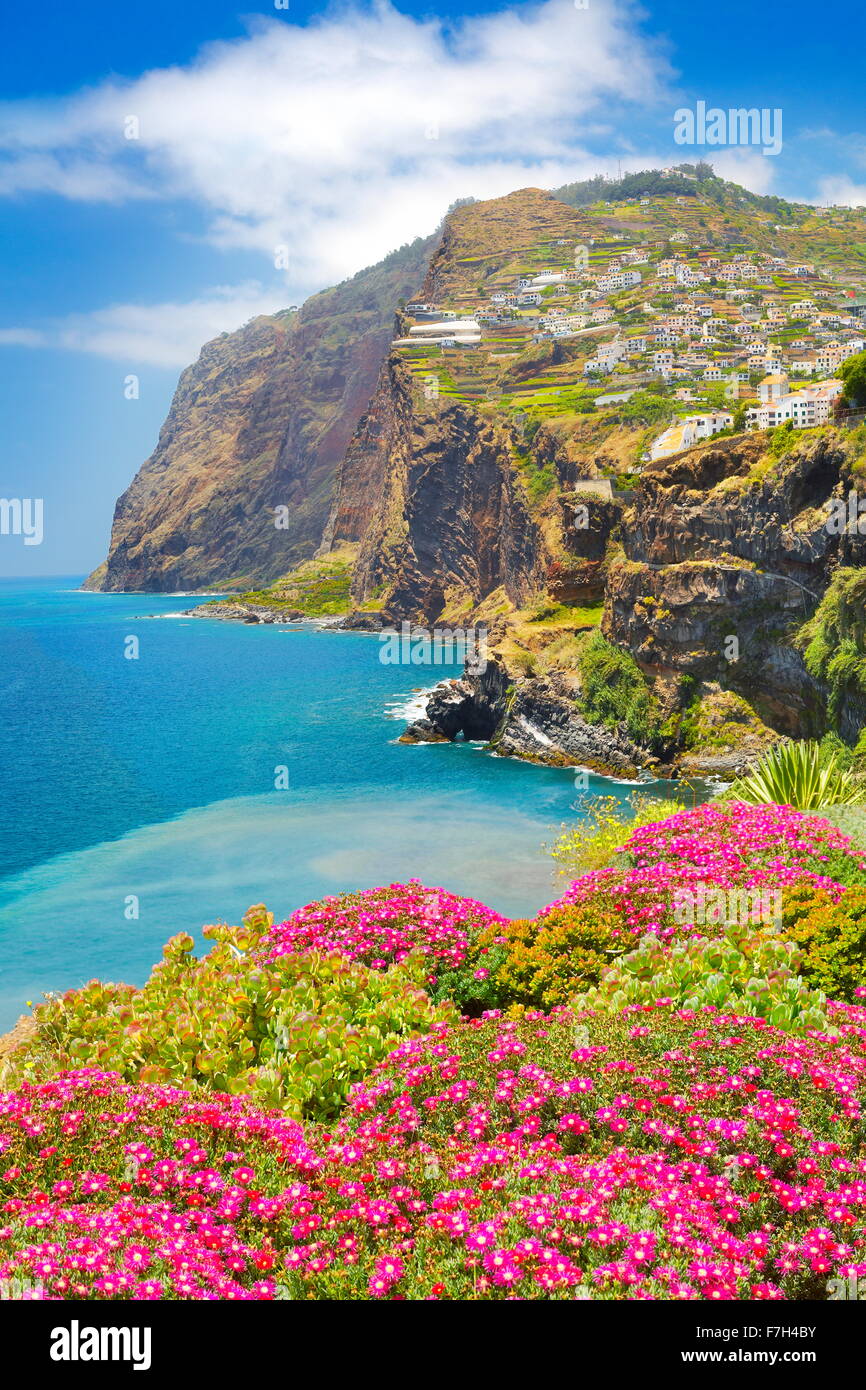 View at Cabo Girao Cliff - Camara de Lobos, Madeira island, Portugal ...