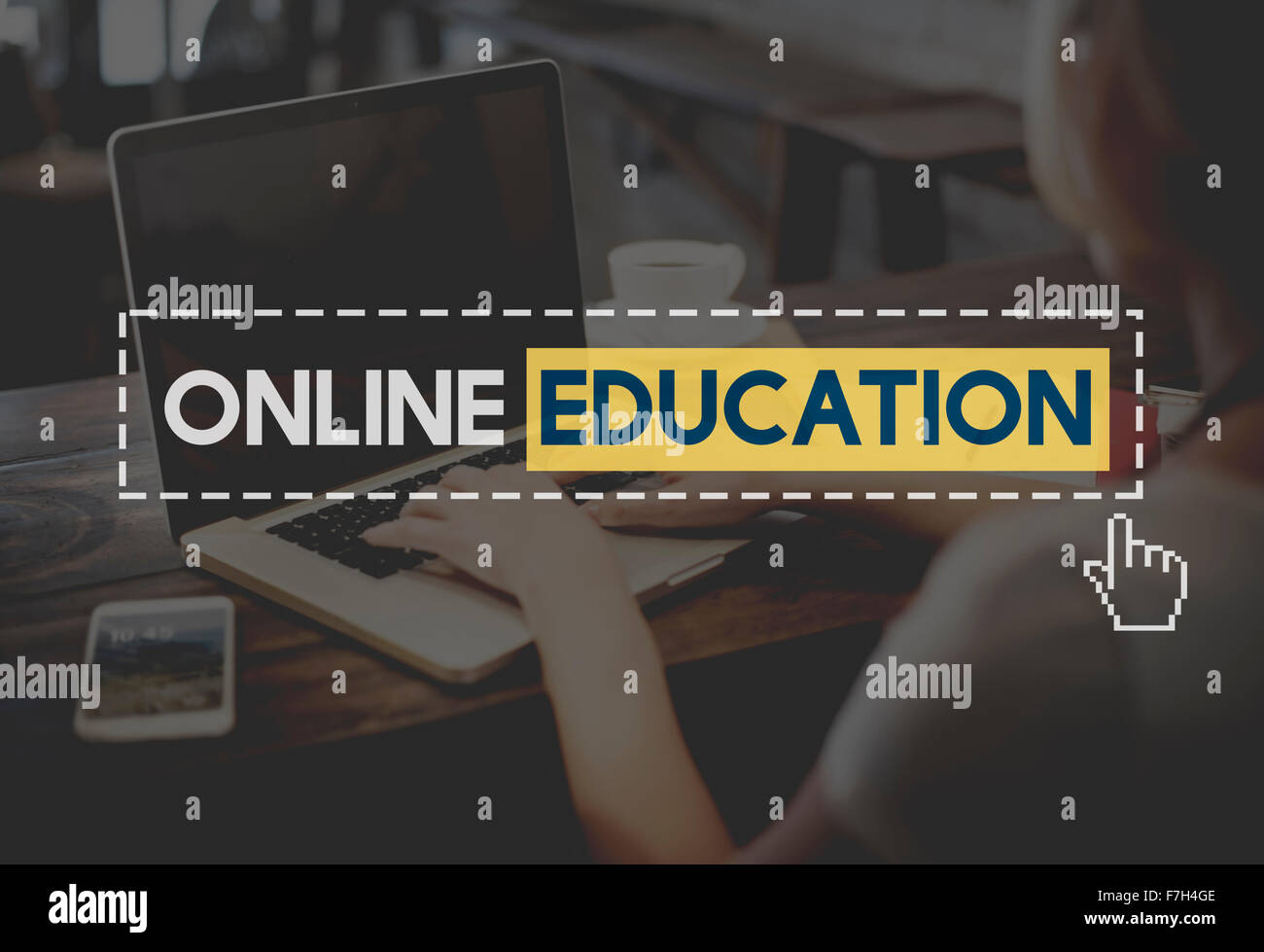 Online Education Knowledge Wisdom Communication Connection Concept ...