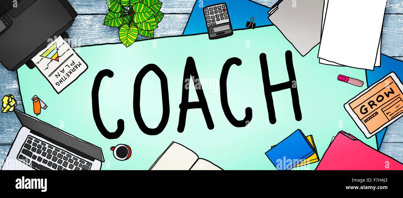 Coach Coaching Guide Instructor Leader Manager Tutor Concept Stock ...