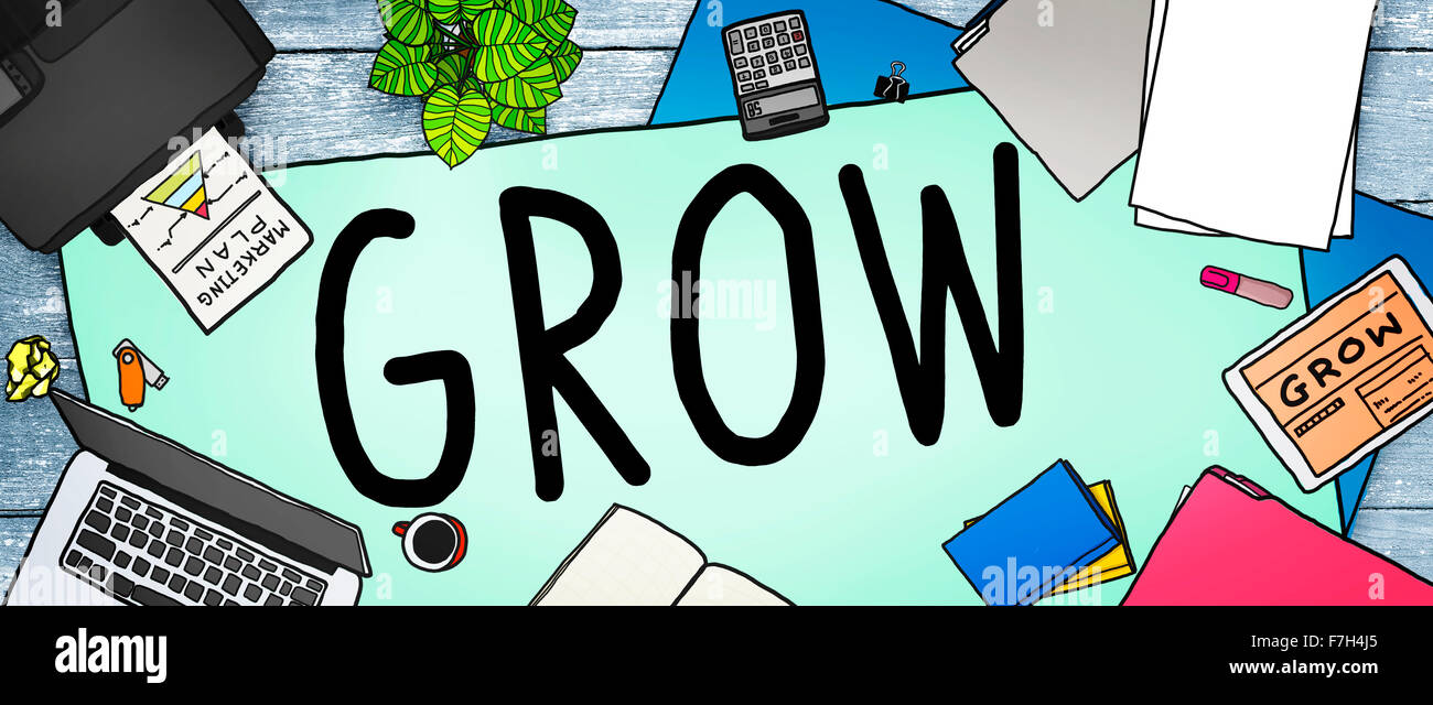 Grow Improvement Process Increase Aspiration Concept Stock Photo - Alamy