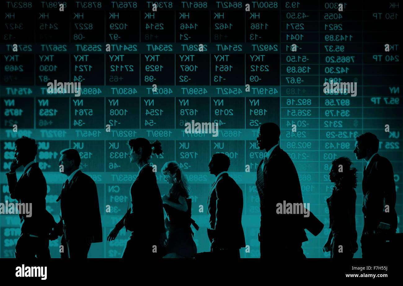 Group of Business People Stock Market Concept Stock Photo - Alamy