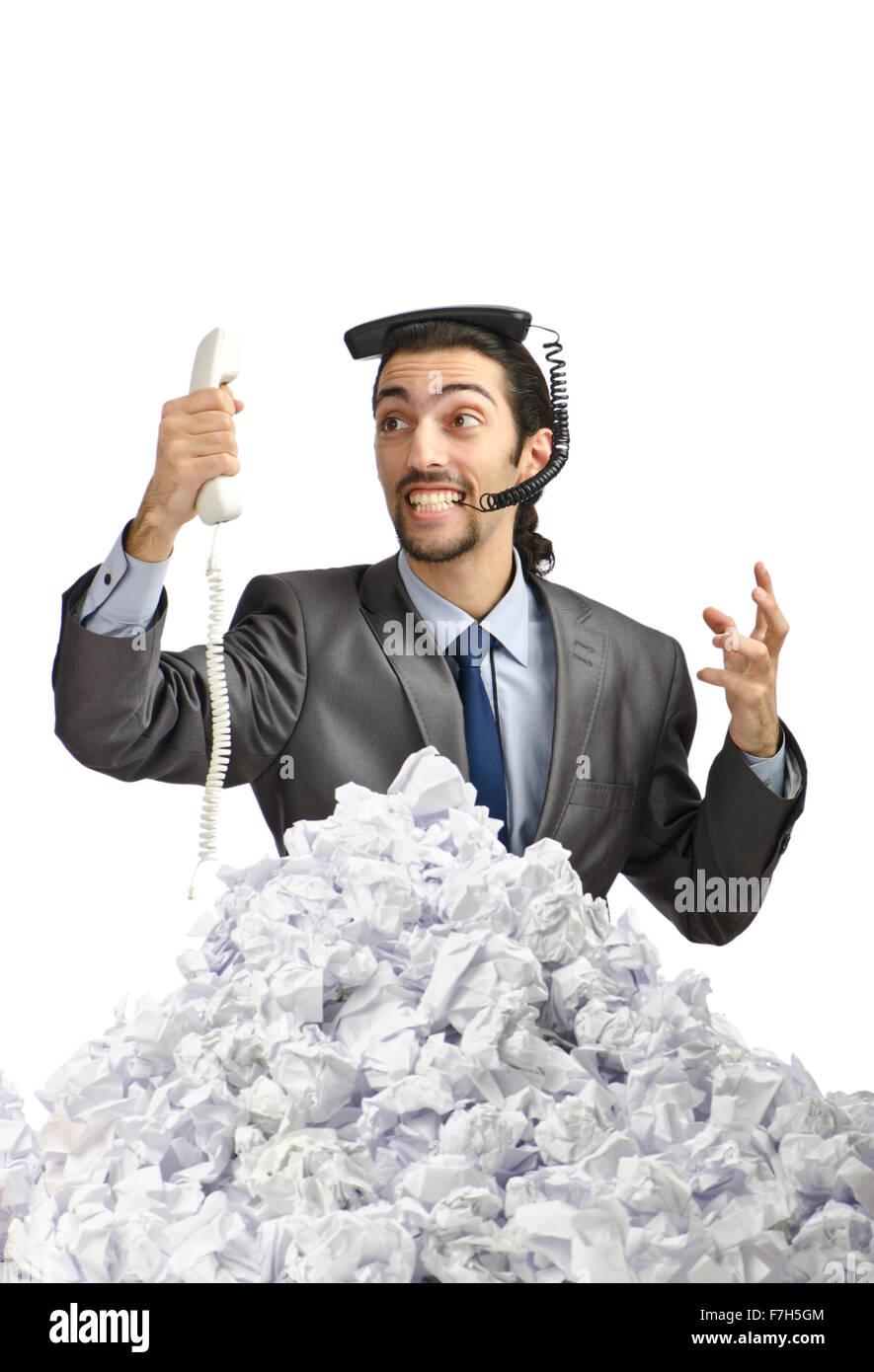 Man lots crumpled paper hi-res stock photography and images - Alamy