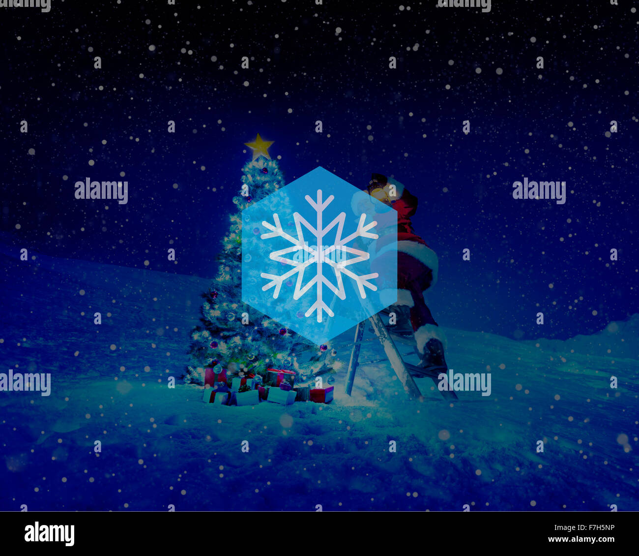 Snow Winter Snowflake Blizzard Christmas Concept Stock Photo - Alamy