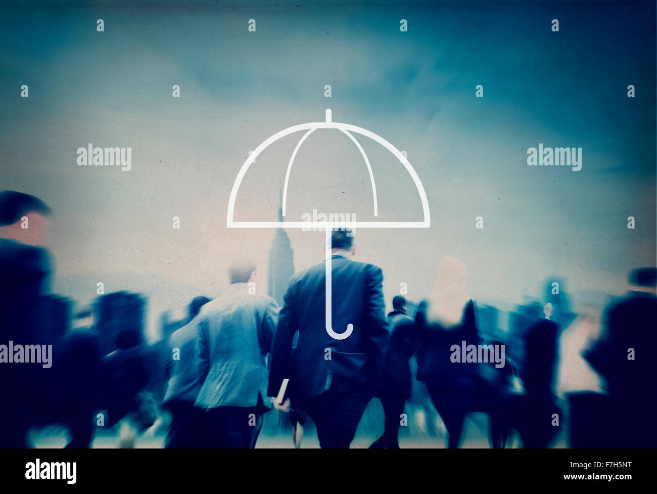 Umbrella Weather Protection Environment Shielding Concept Stock Photo ...