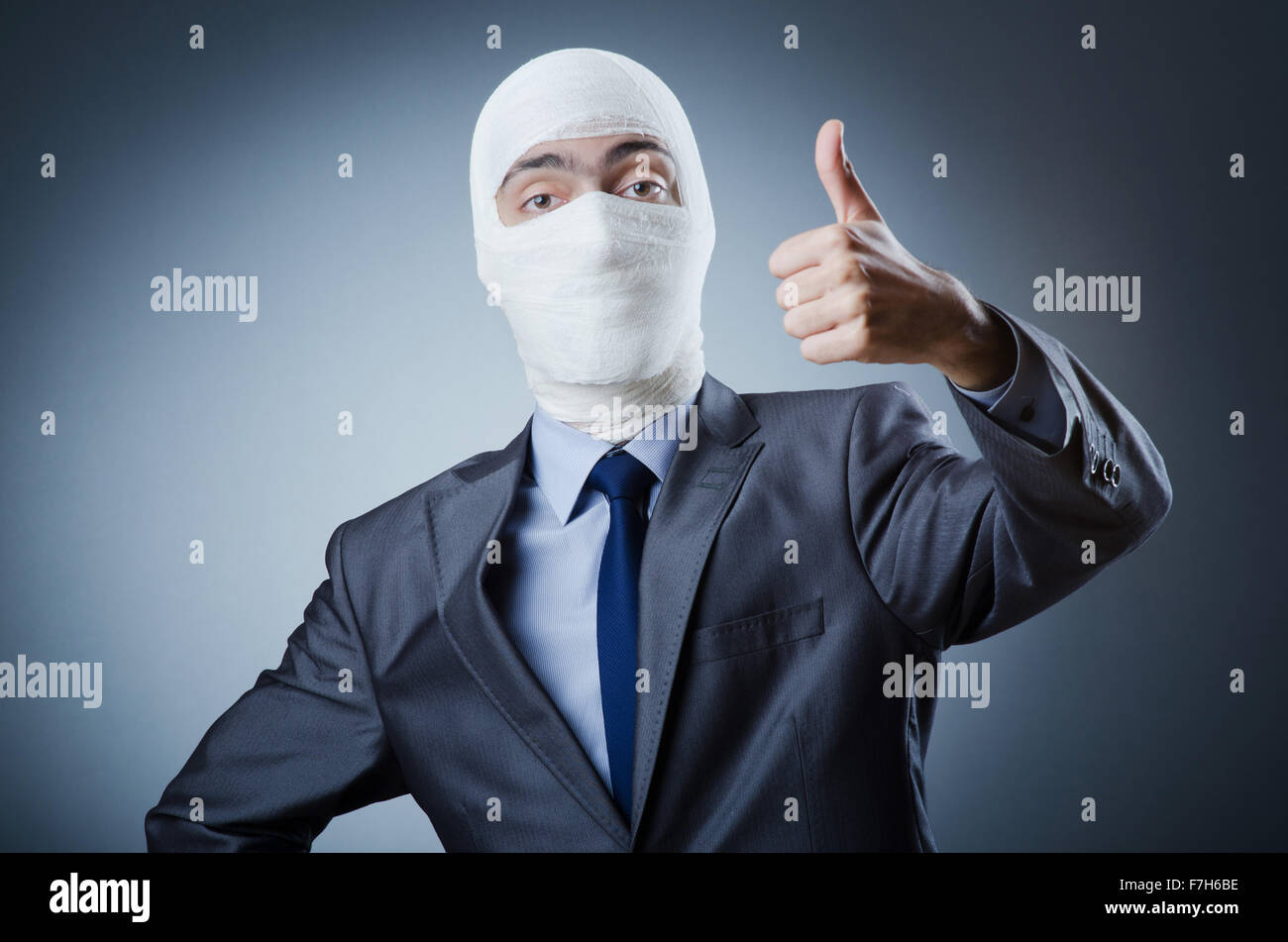 Man covered in medical bandages Stock Photo - Alamy